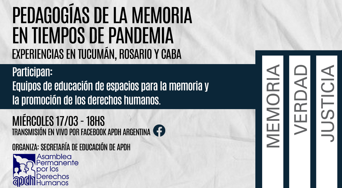 Pedagogías de la memoria en tiempos de pandemia: experiencias en ... Pedagogías de la memoria en tiempos de pandemia: experiencias en ...